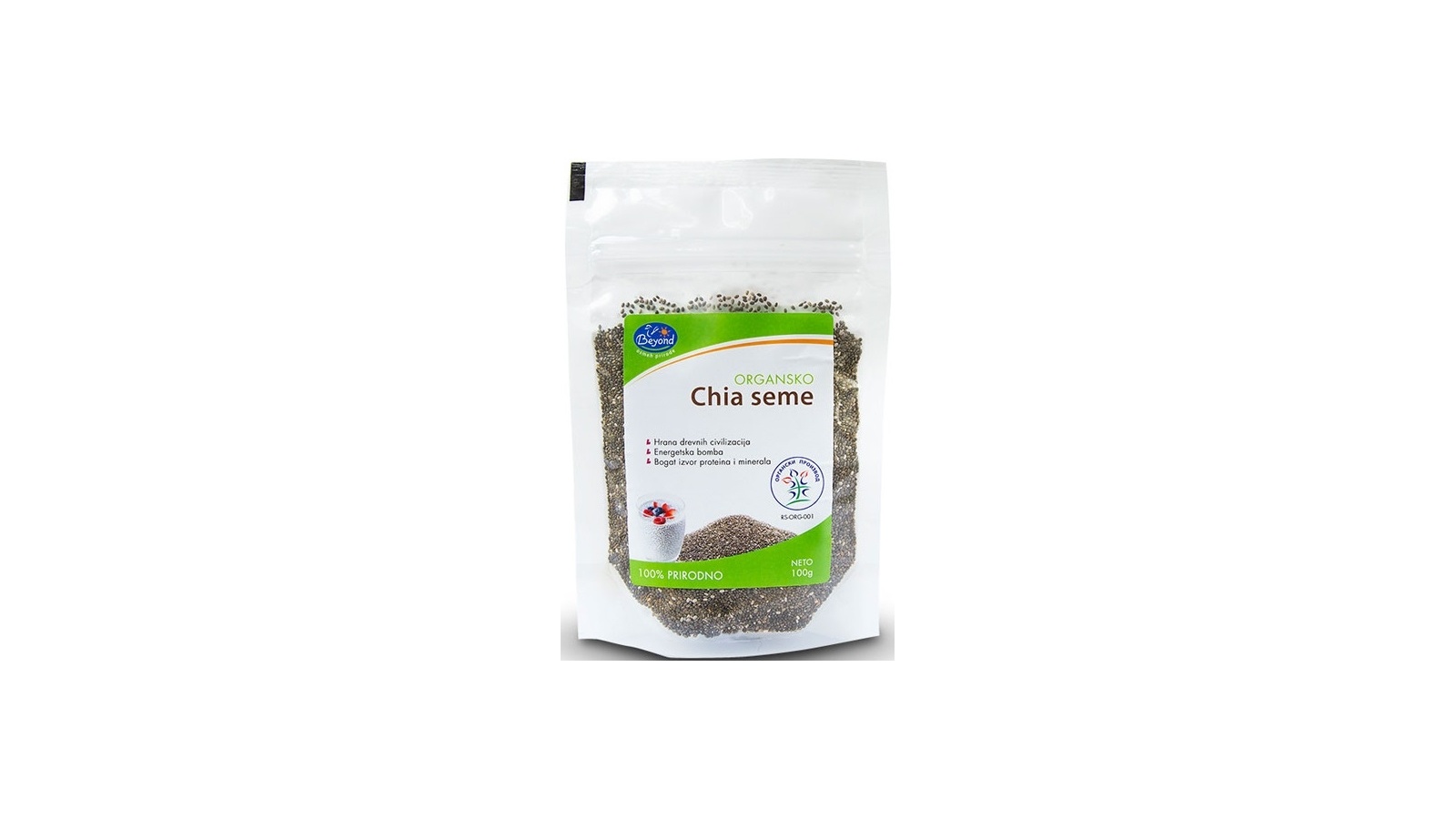 BEYOND organsko chia seme 100g - Cenoteka
