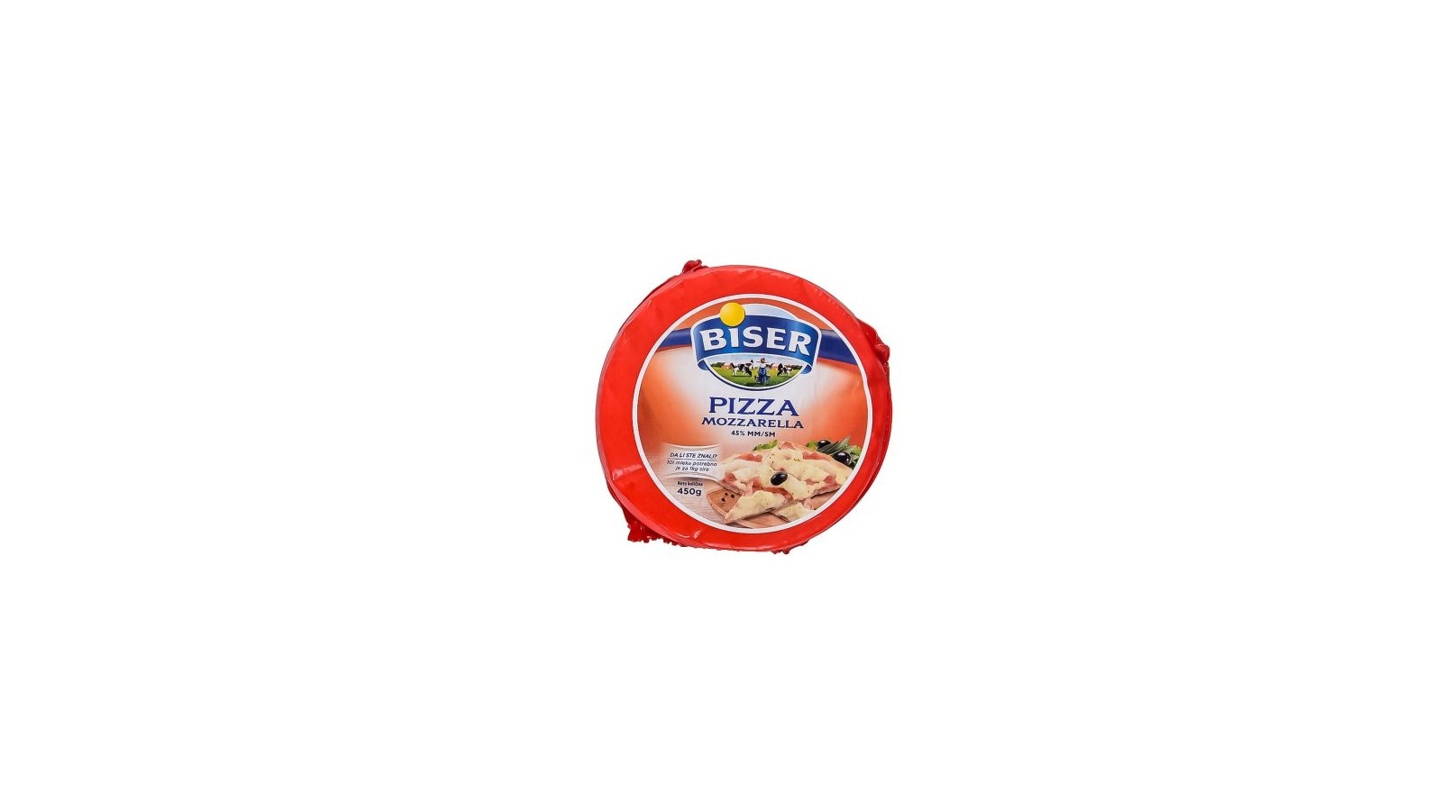 BISER pizza mozzarella 450g - Cenoteka