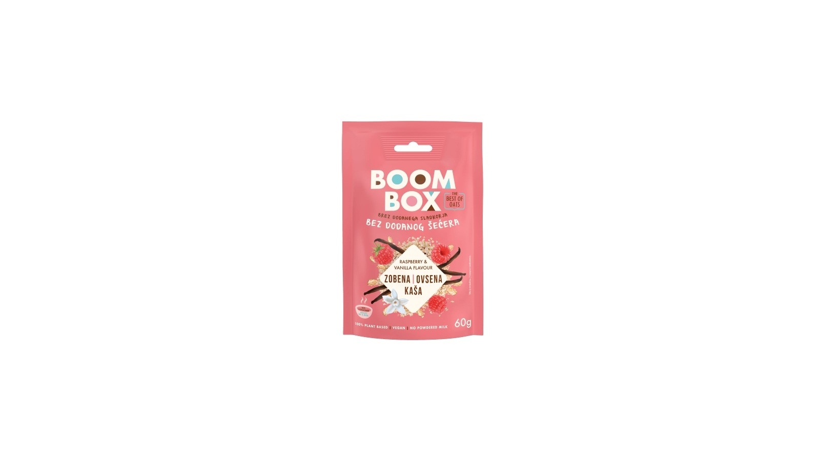 BOOM BOX ovsena kaša malina vanila 60g - Cenoteka