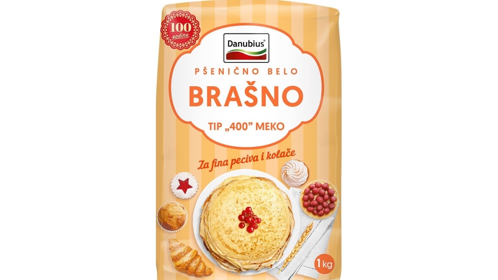 Brašno DANUBIUS meko T-400 1kg - Cenoteka