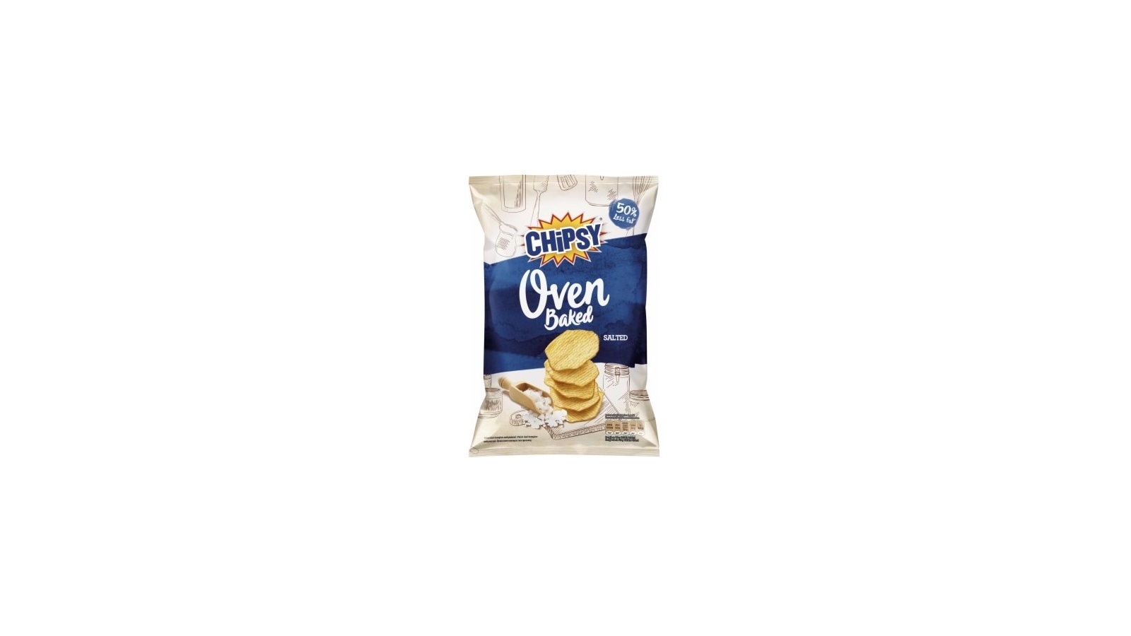 Čips MARBO Chipsy Oven salted 125g - Cenoteka
