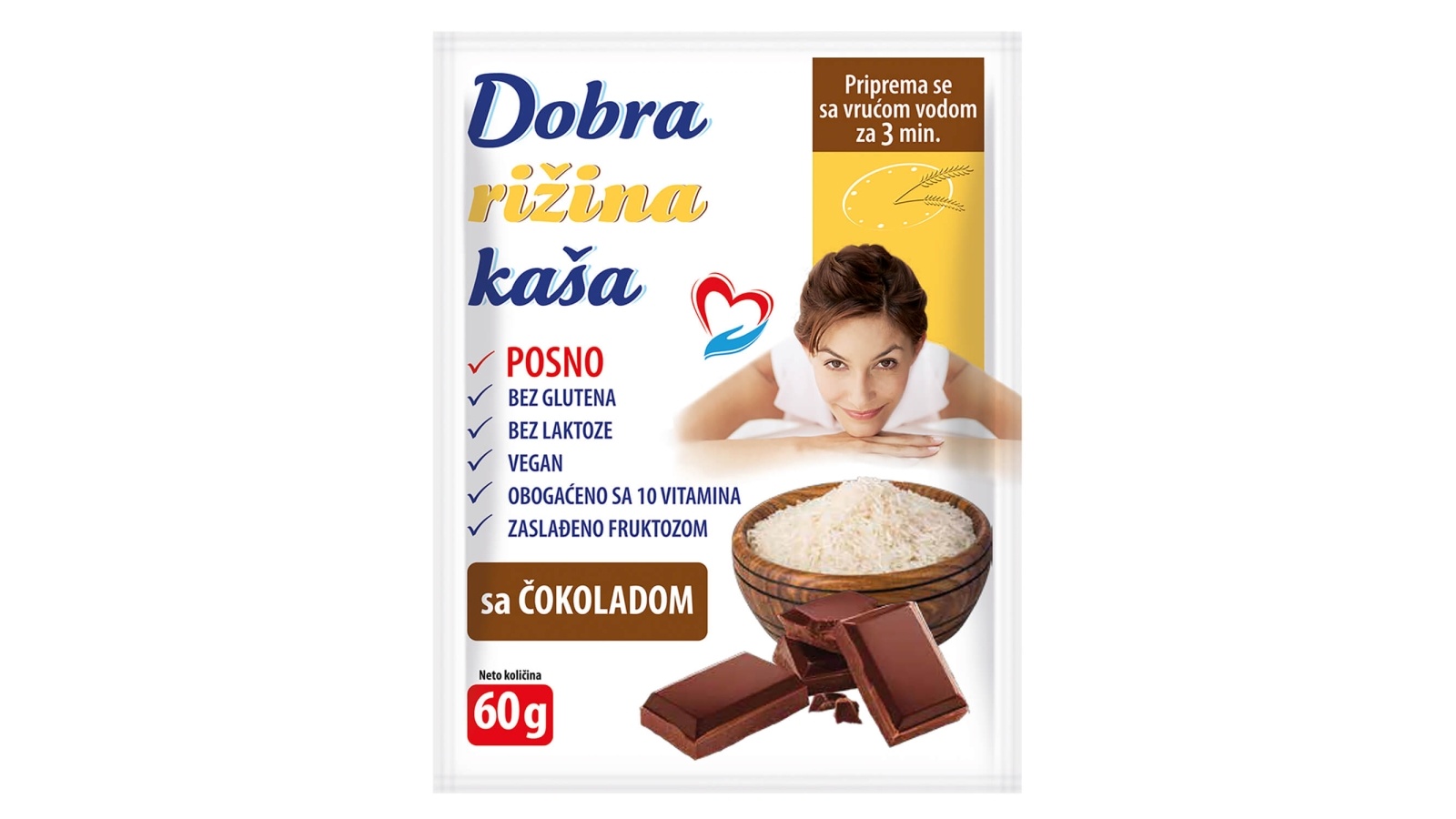 DOBRA pirinčana kaša čokolada 60g - Cenoteka