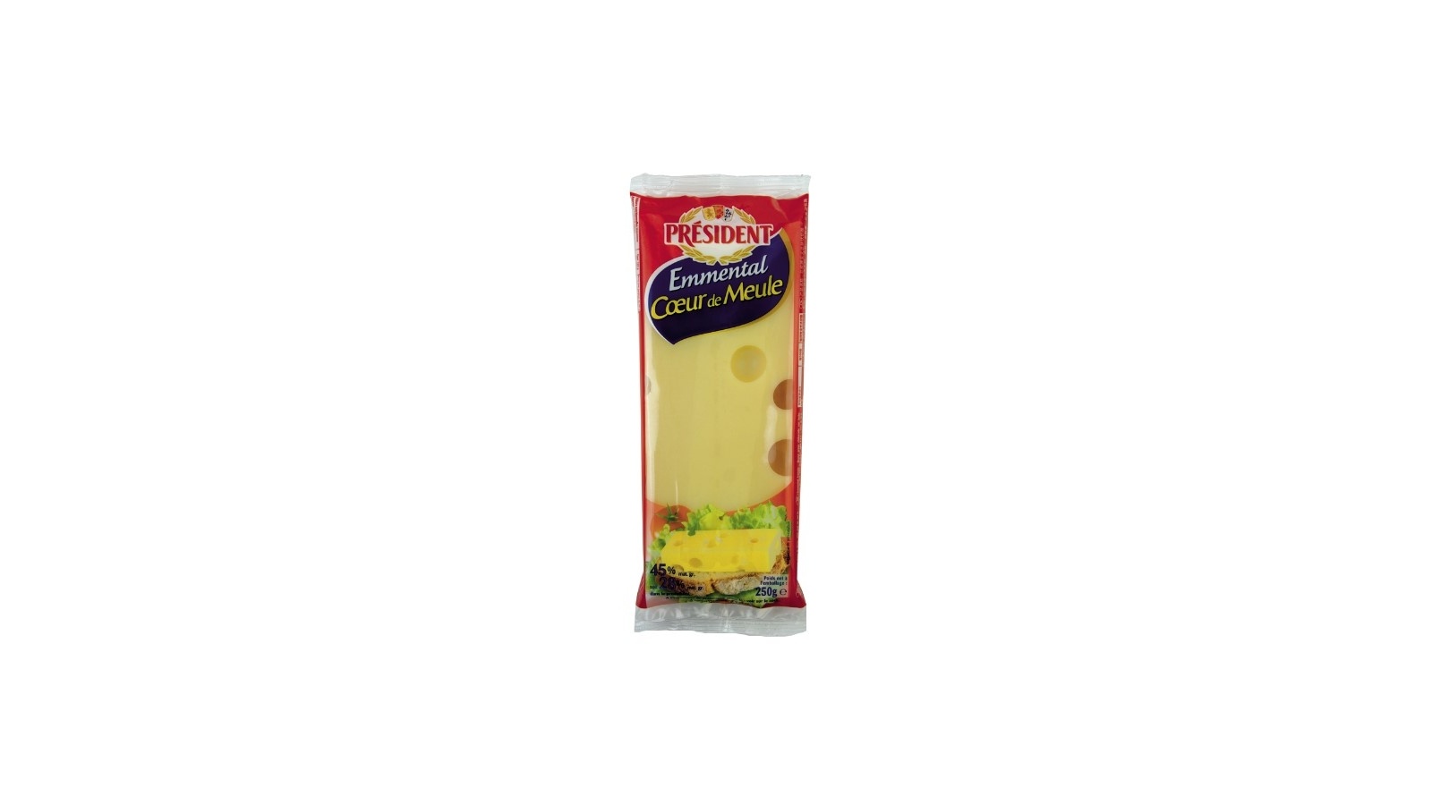 Edamer PRESIDENT Emmental 250g - Cenoteka