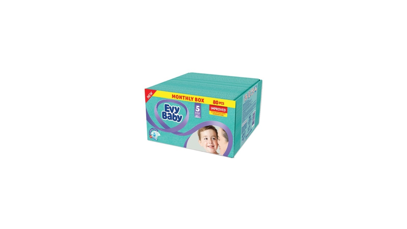 EVY BABY pelene box 5 junior 80kom - Cenoteka