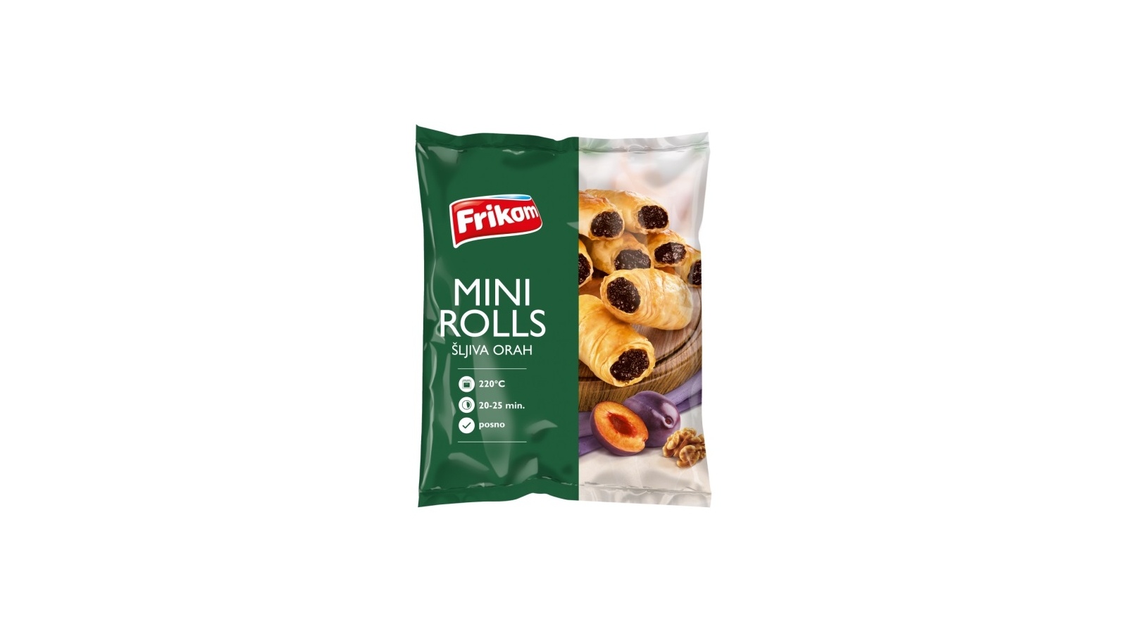 FRIKOM mini rolls šljiva orah 500g - Cenoteka