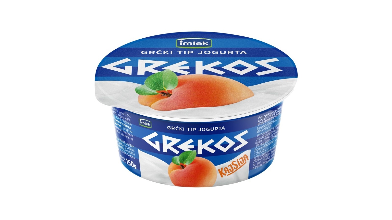Jogurt GREKOS kajsija 150g - Cenoteka