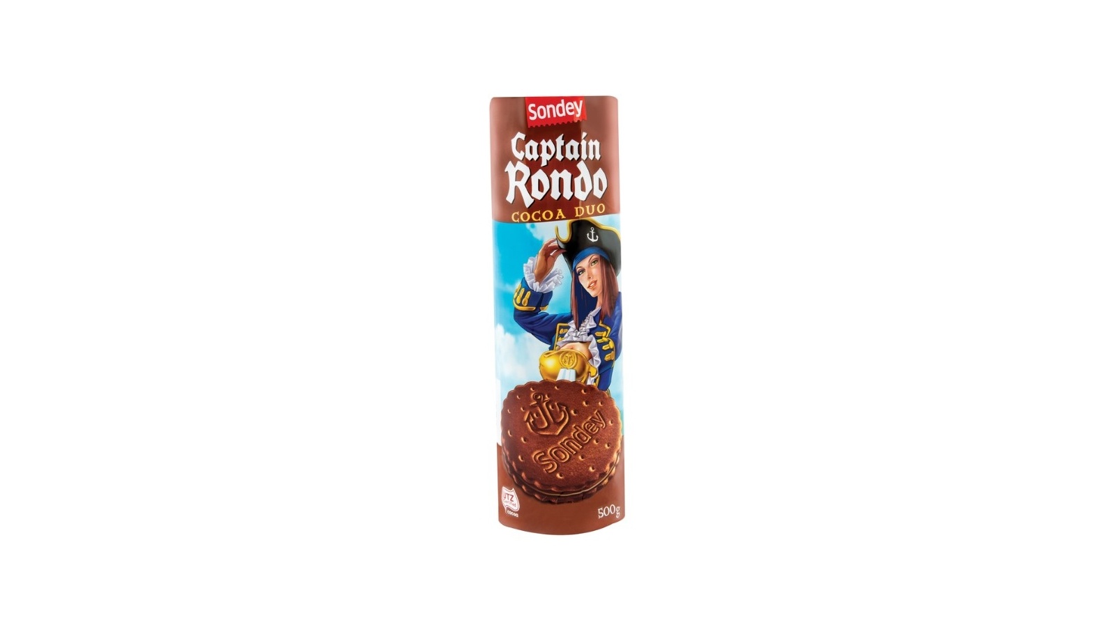 Keks CAPTAIN RONDO Cacao Duo 500g Sondey - Cenoteka