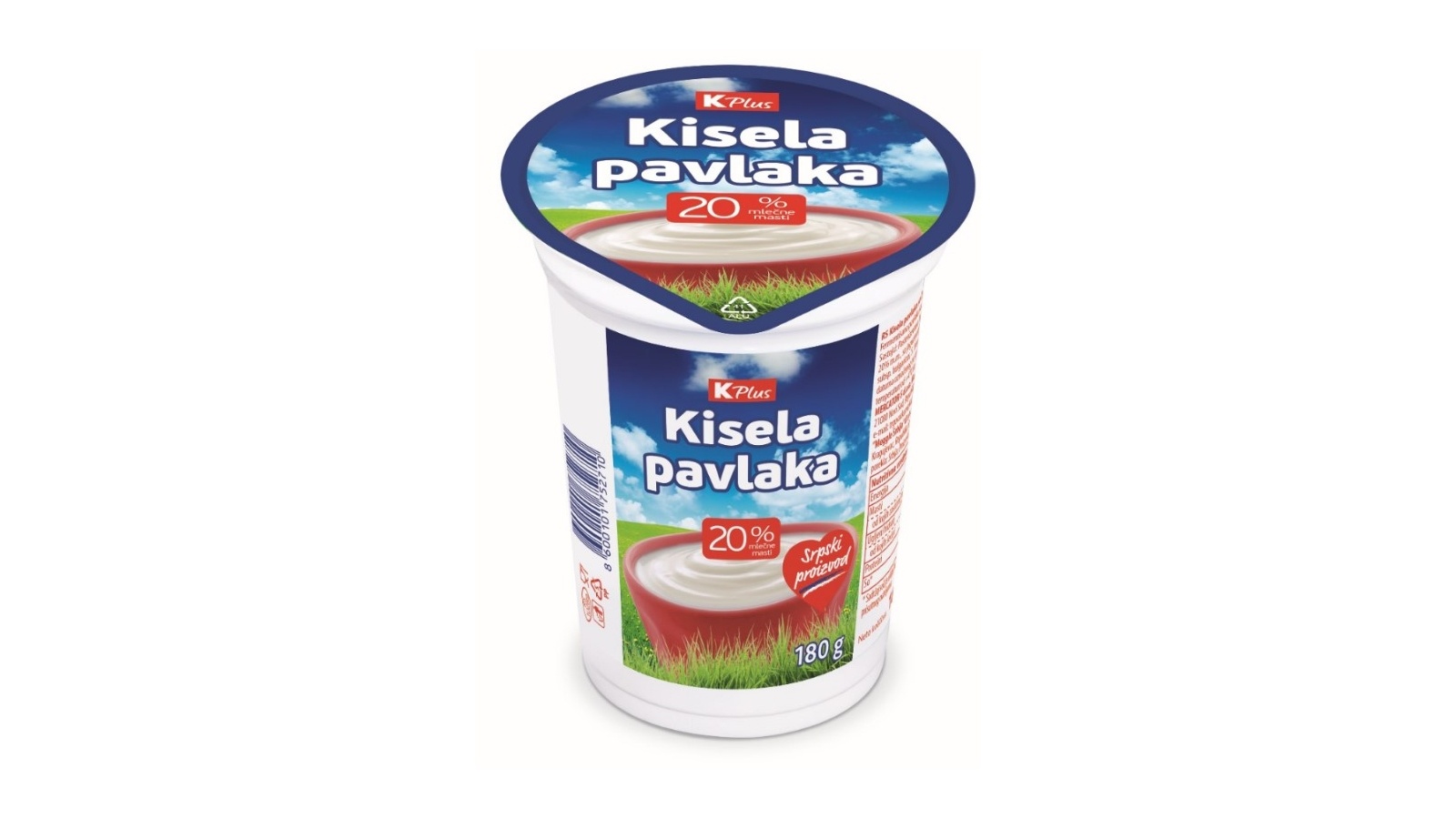 Kisela pavlaka K Plus 20%mm 180g - Cenoteka