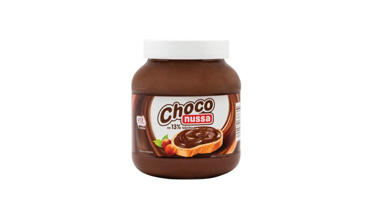 Krem CHOCO NUSSA Duo 13% lešnik 400g - Cenoteka