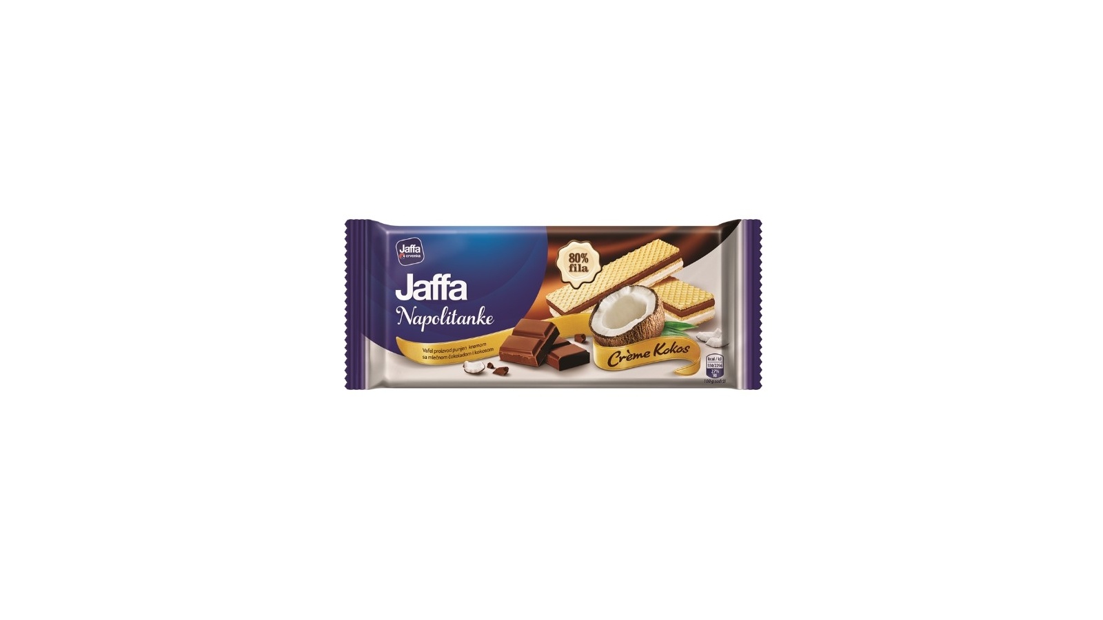 Napolitanka JAFFA krem i kokos 187g - Cenoteka