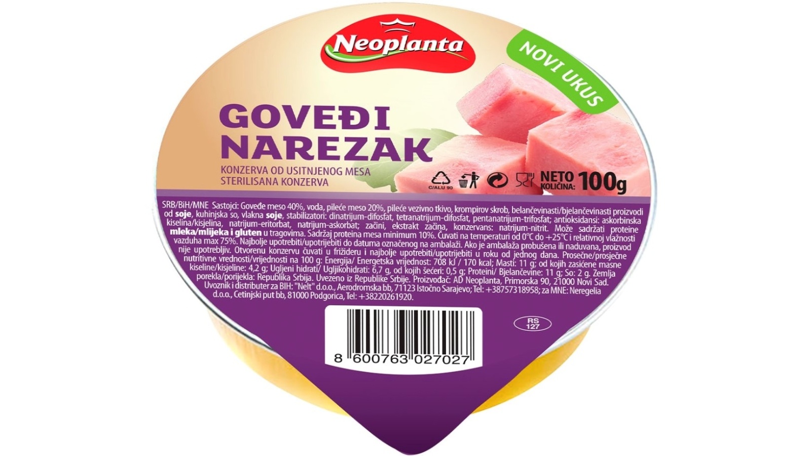 Narezak NEOPLANTA goveđi 100g - Cenoteka