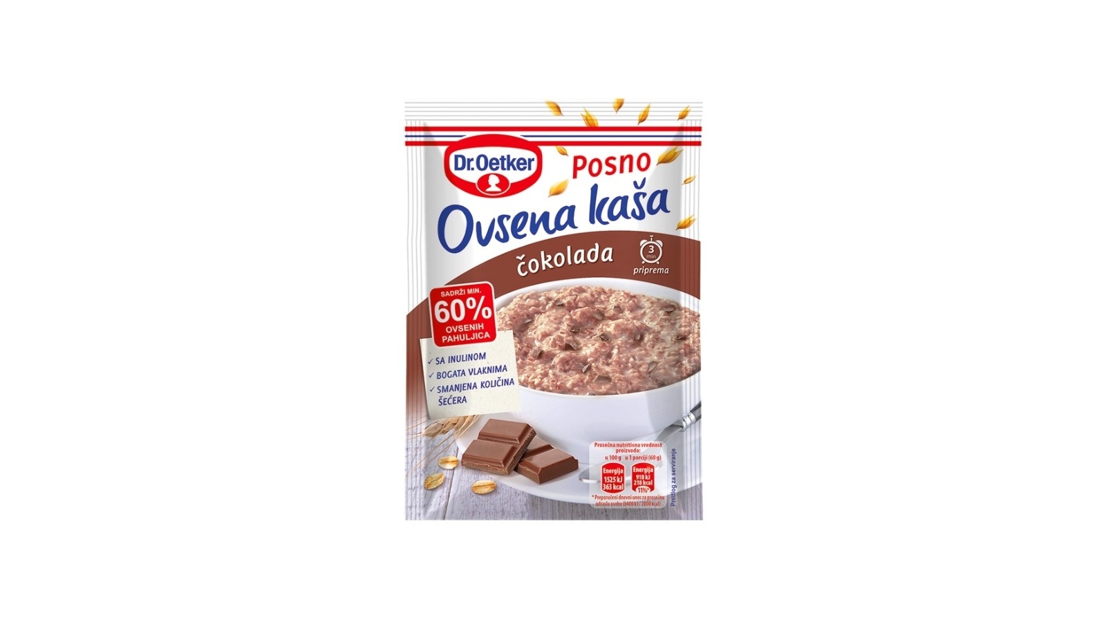 DR.OETKER ovsena kaša čokolada posna 60g - Cenoteka