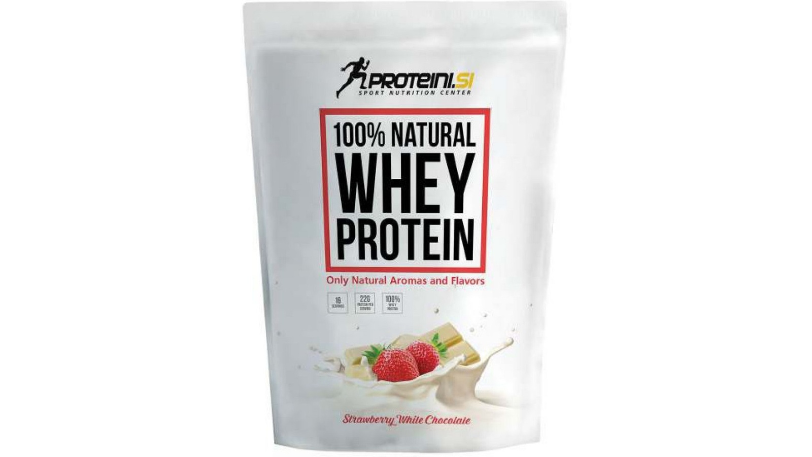 PROTEINI.SI whey protein jagoda bela čokolada 500g - Cenoteka