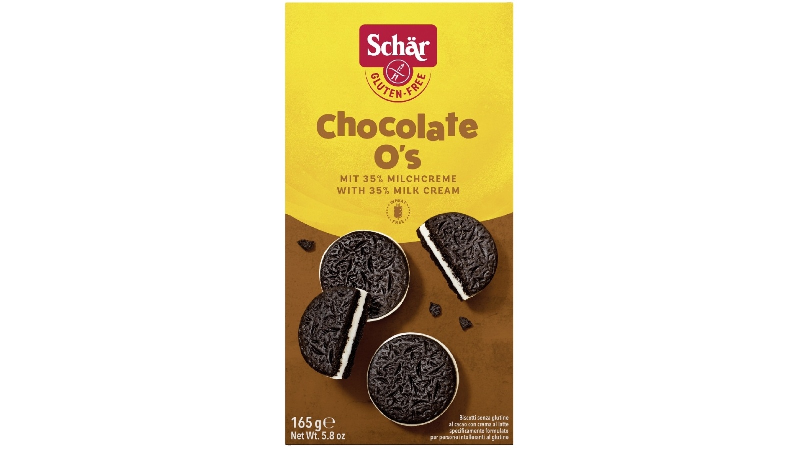 SCHAR Chocolate O's keks sa mlečnim prelivom 165g - Cenoteka