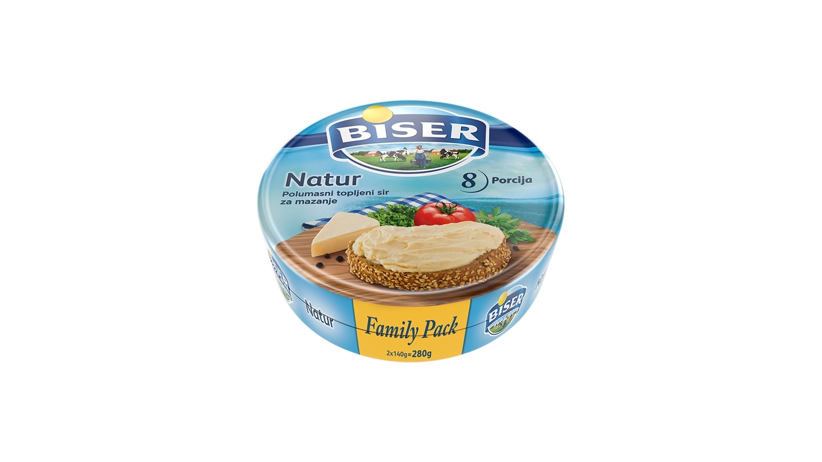 Topljeni sir BISER duopack 2x140g - Cenoteka