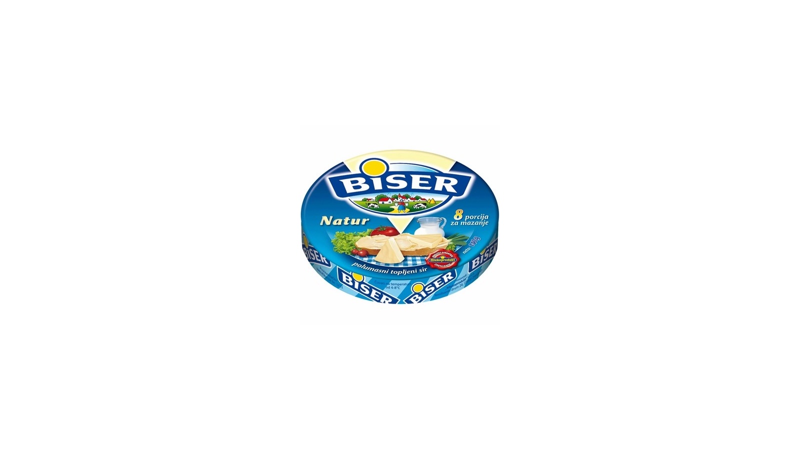 Topljeni sir BISER natur 140g - Cenoteka