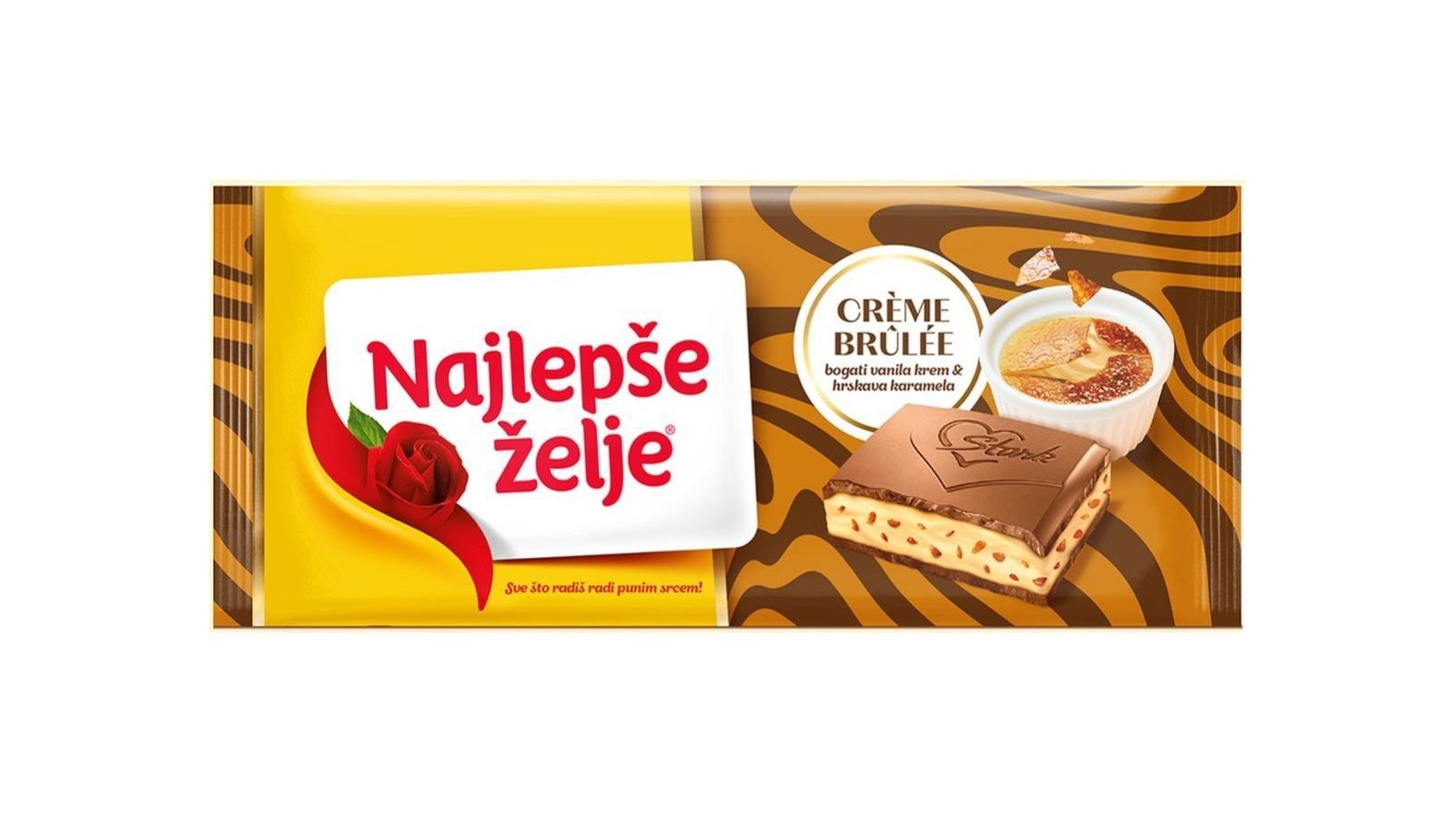 Čokolada NAJLEPŠE ŽELJE creme brulee 182g - Cenoteka
