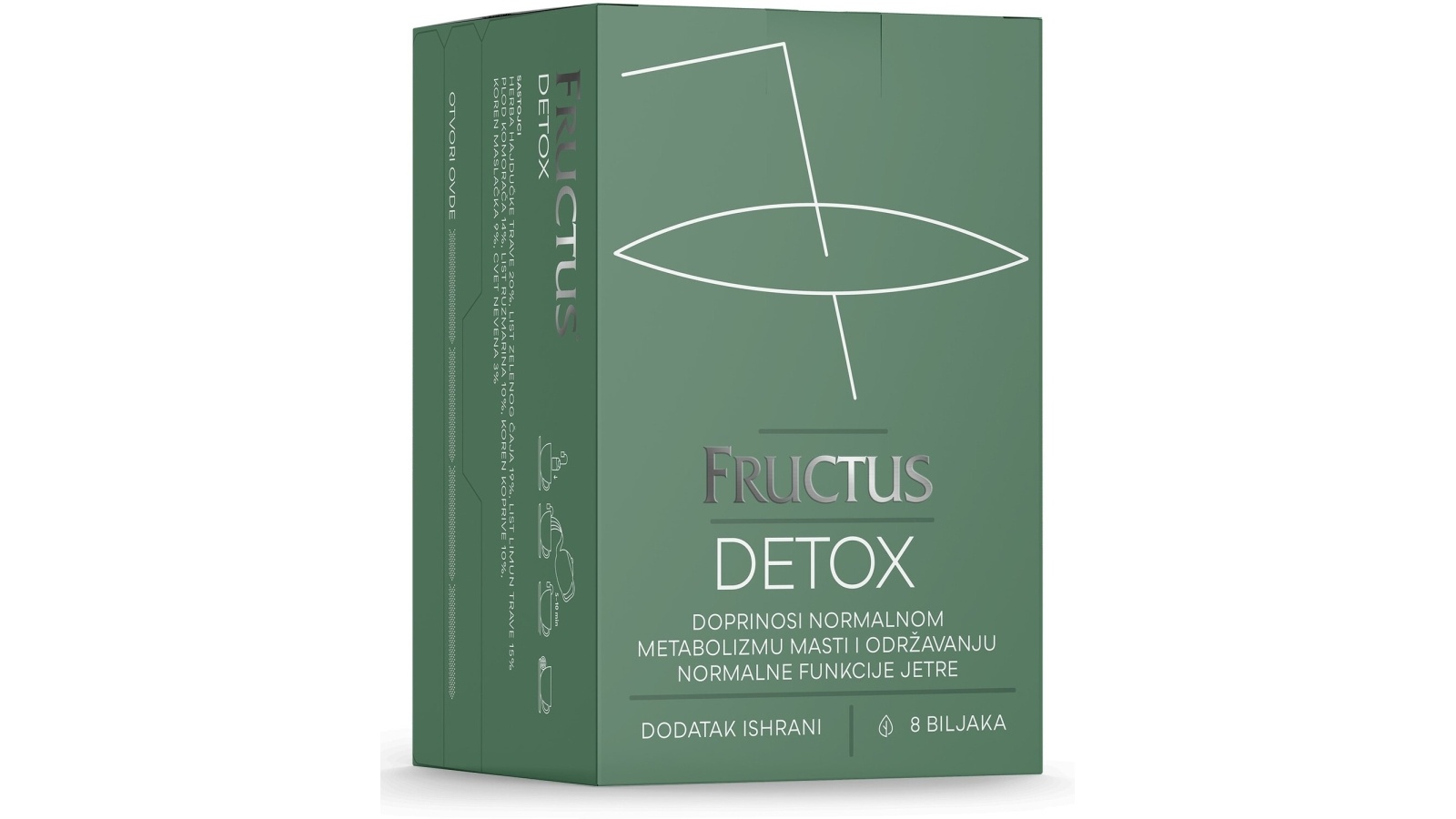 FRUCTUS čaj detox 37,5g - Cenoteka