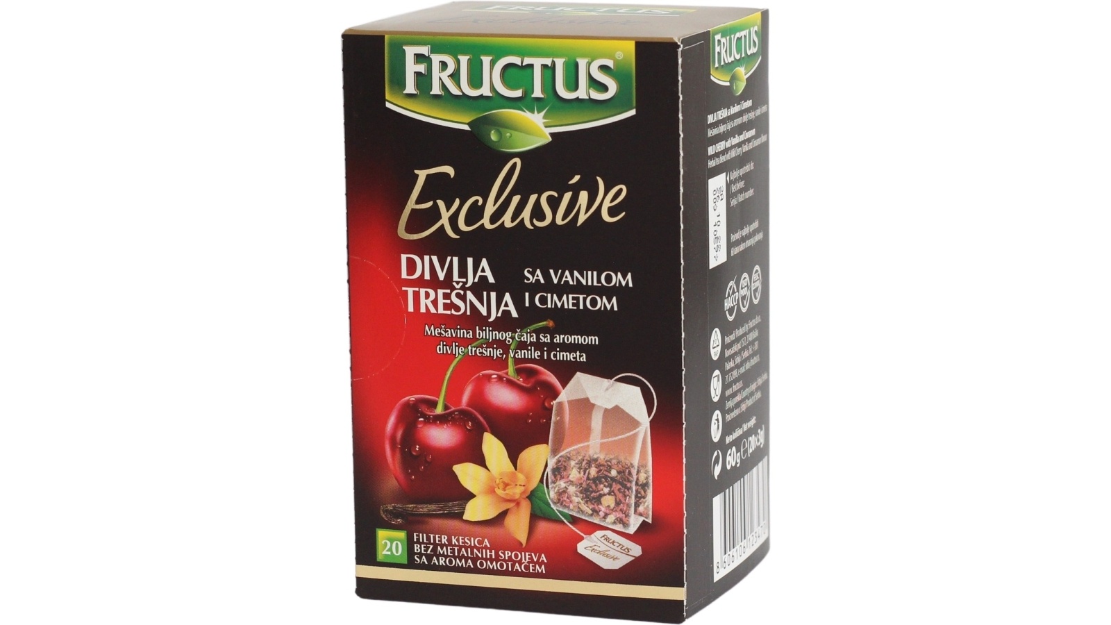 FRUCTUS čaj divlja trešnja vanila cimet 60g - Cenoteka