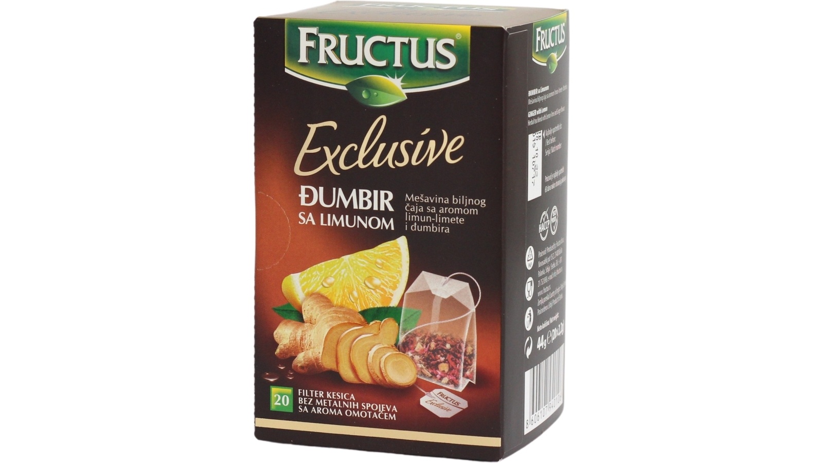 FRUCTUS čaj đumbir limun 44g - Cenoteka