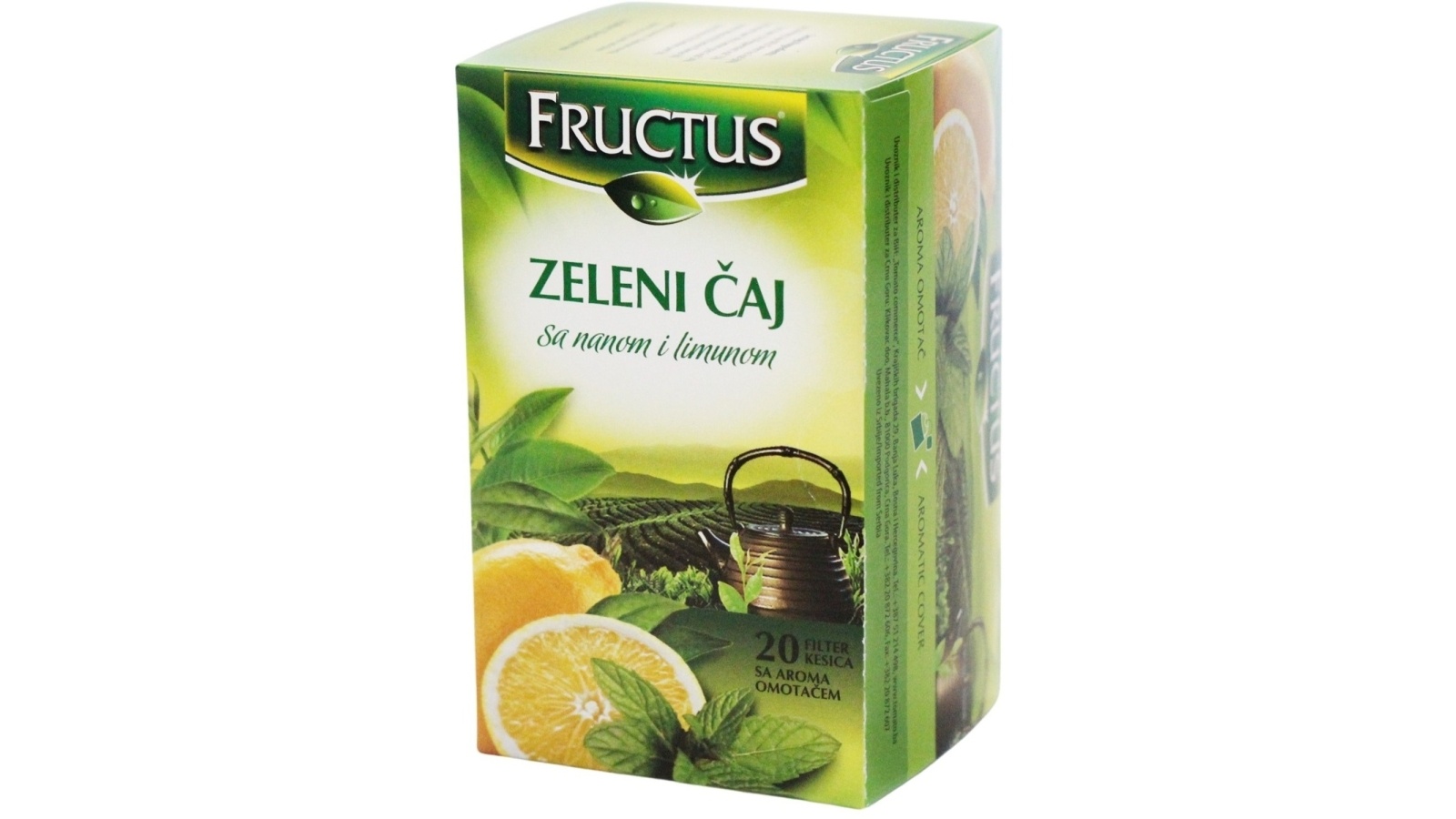 FRUCTUS zeleni čaj nana limun 30g - Cenoteka