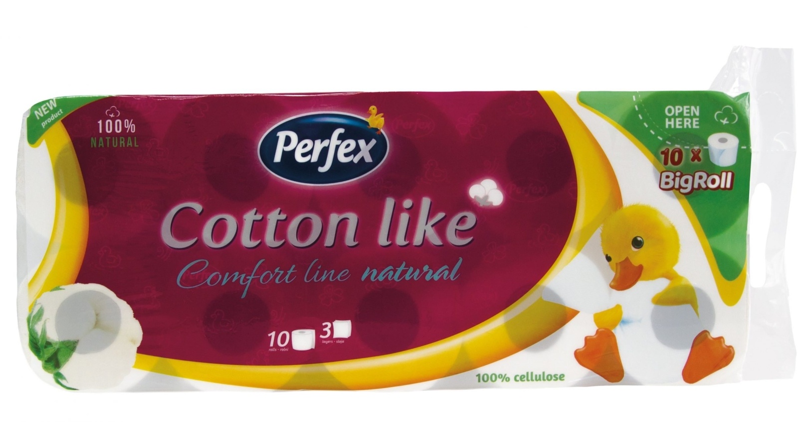 Toalet papir PERFEX cotton like natural 3sloja 10kom - Cenoteka