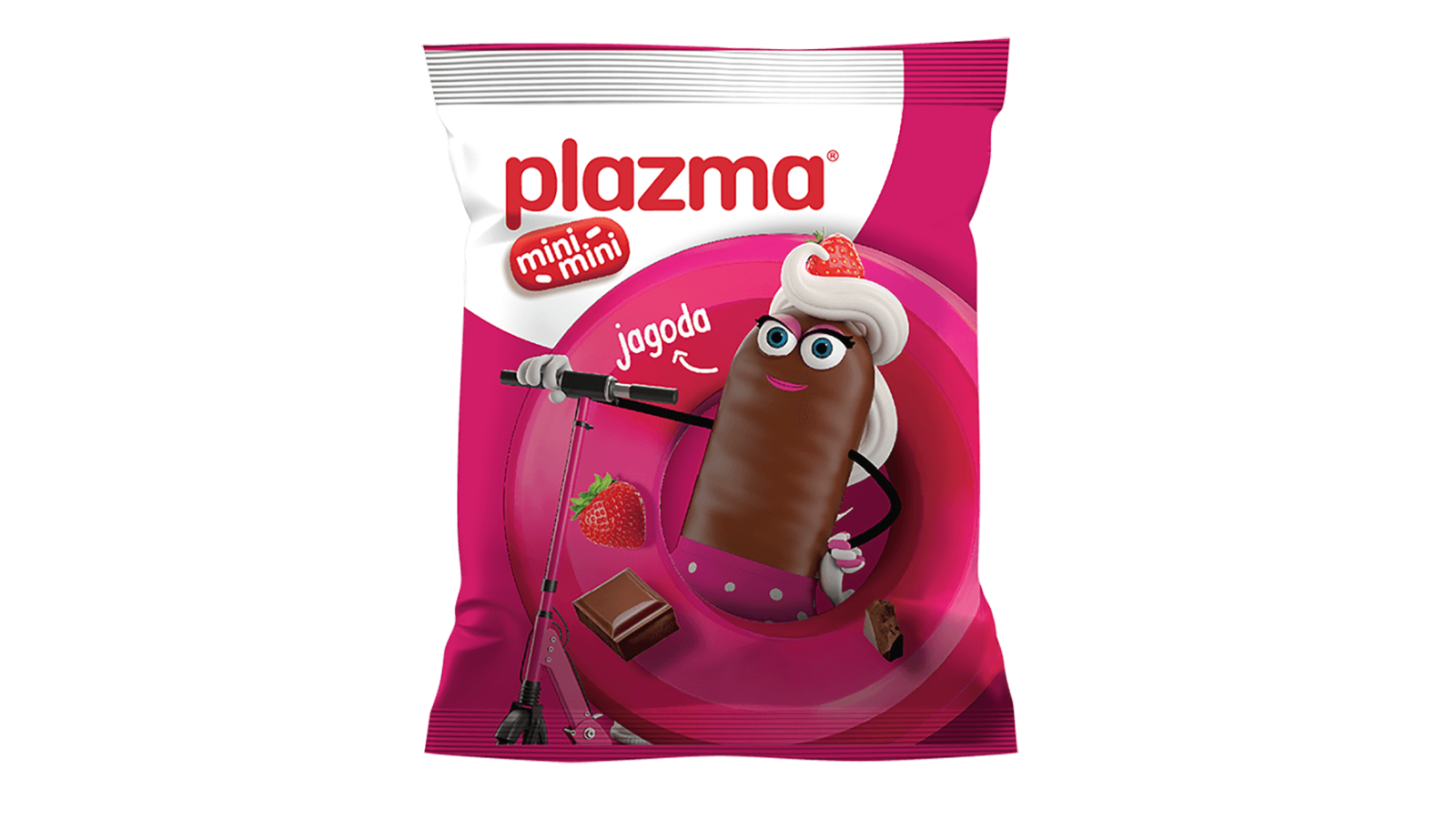 PLAZMA keks mini mini jagoda milkshake 55g - Cenoteka