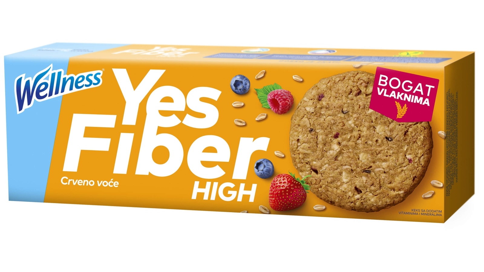 WELLNESS keks Yes fiber high 125g - Cenoteka