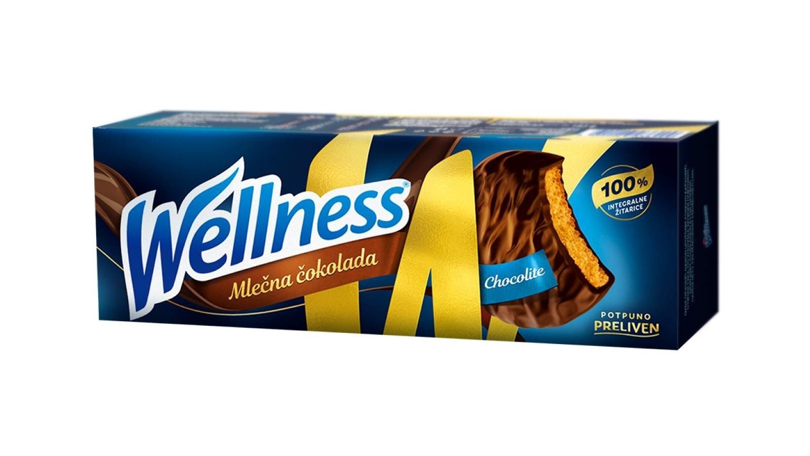 WELLNESS keks ovsene pahuljice čoko preliv 185g - Cenoteka