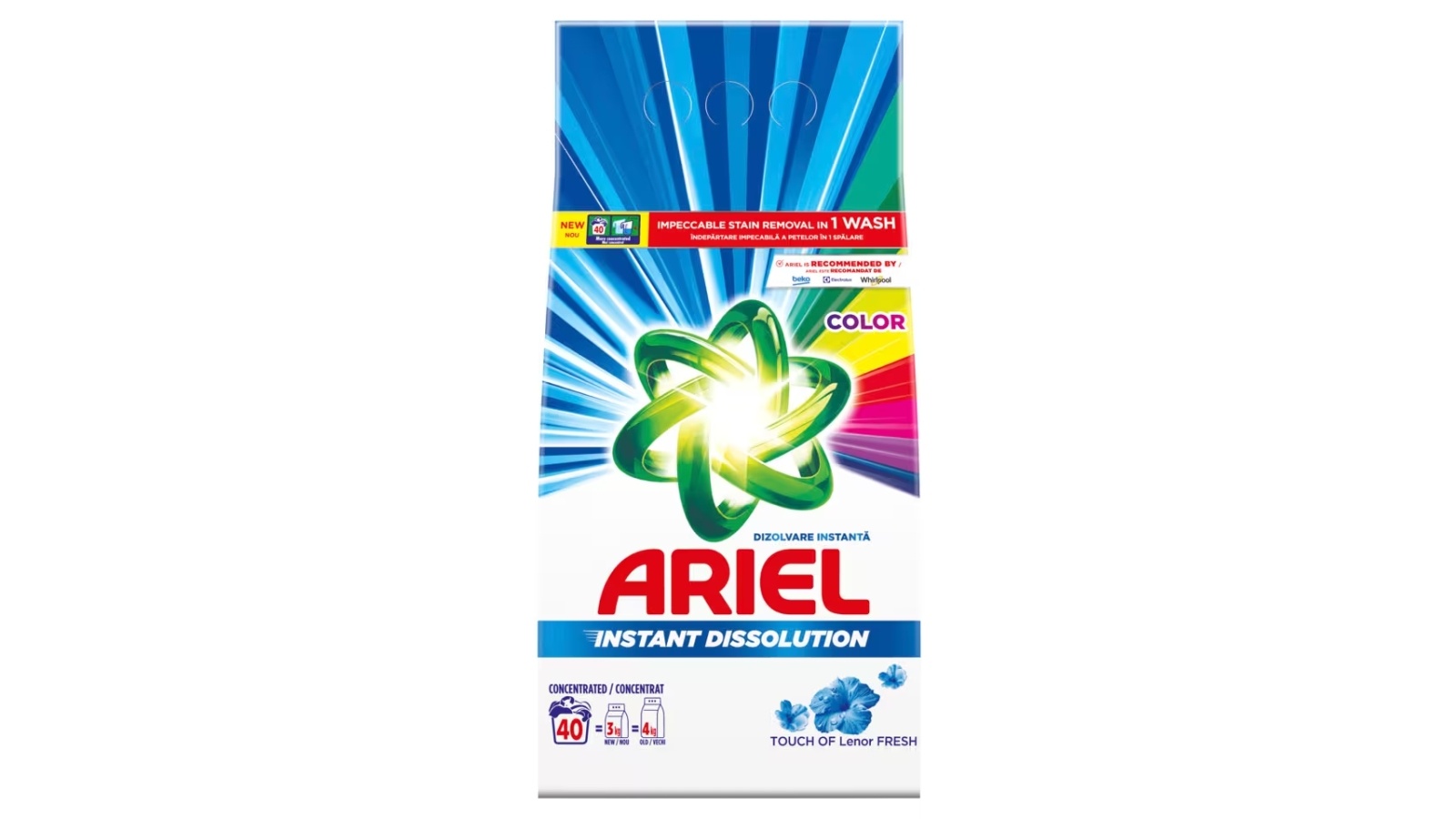 ARIEL Touch of Lenor 40 pranja 3kg - Cenoteka