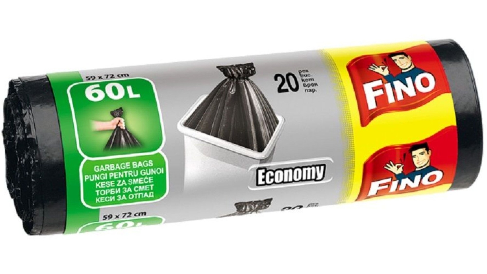 FINO kese za smeće 60l 20kom - Cenoteka