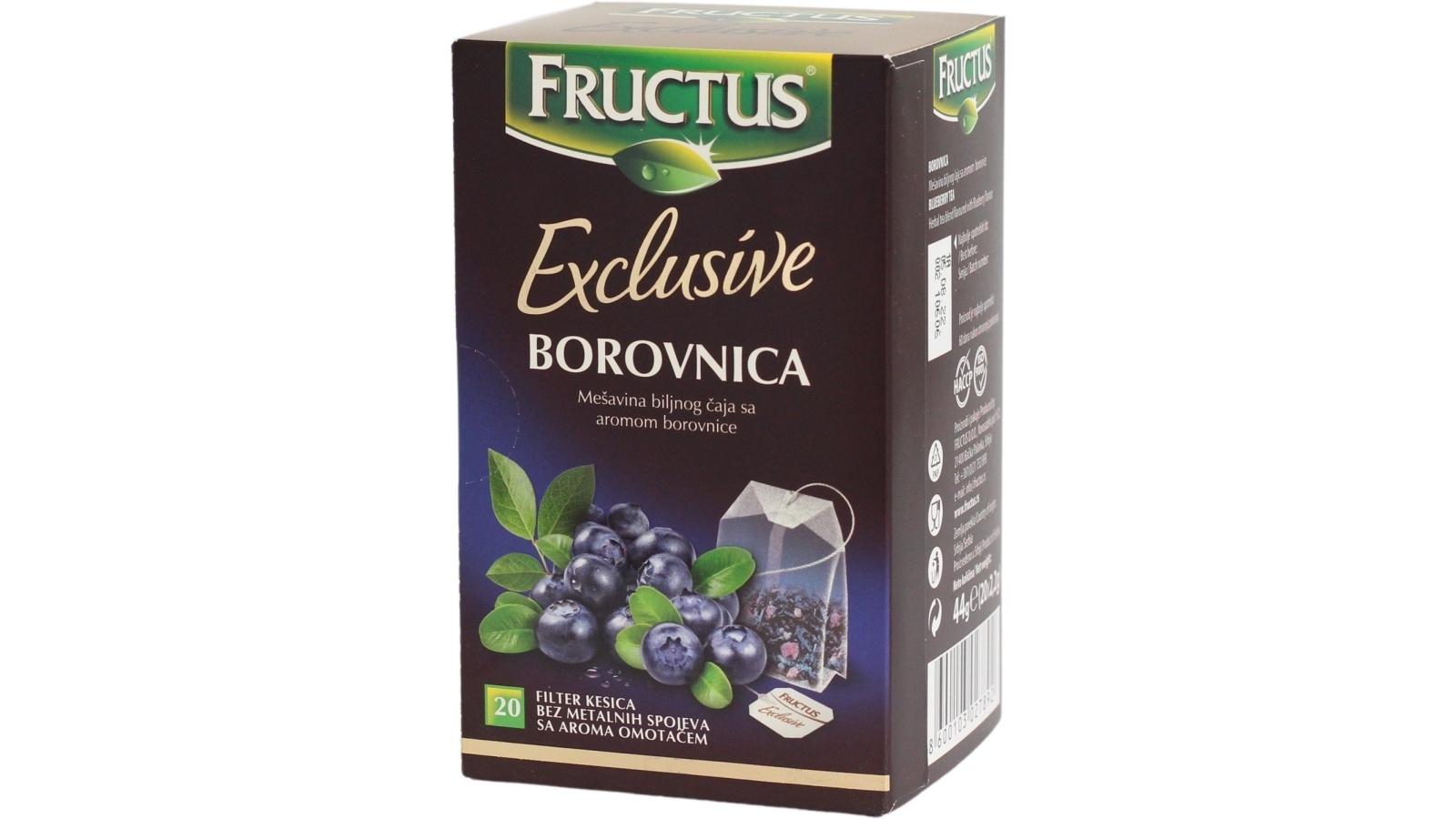 FRUCTUS čaj borovnica exclusive 44g - Cenoteka