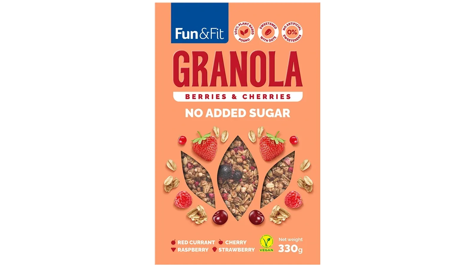 FUN & FIT granola crveno voće 330g - Cenoteka