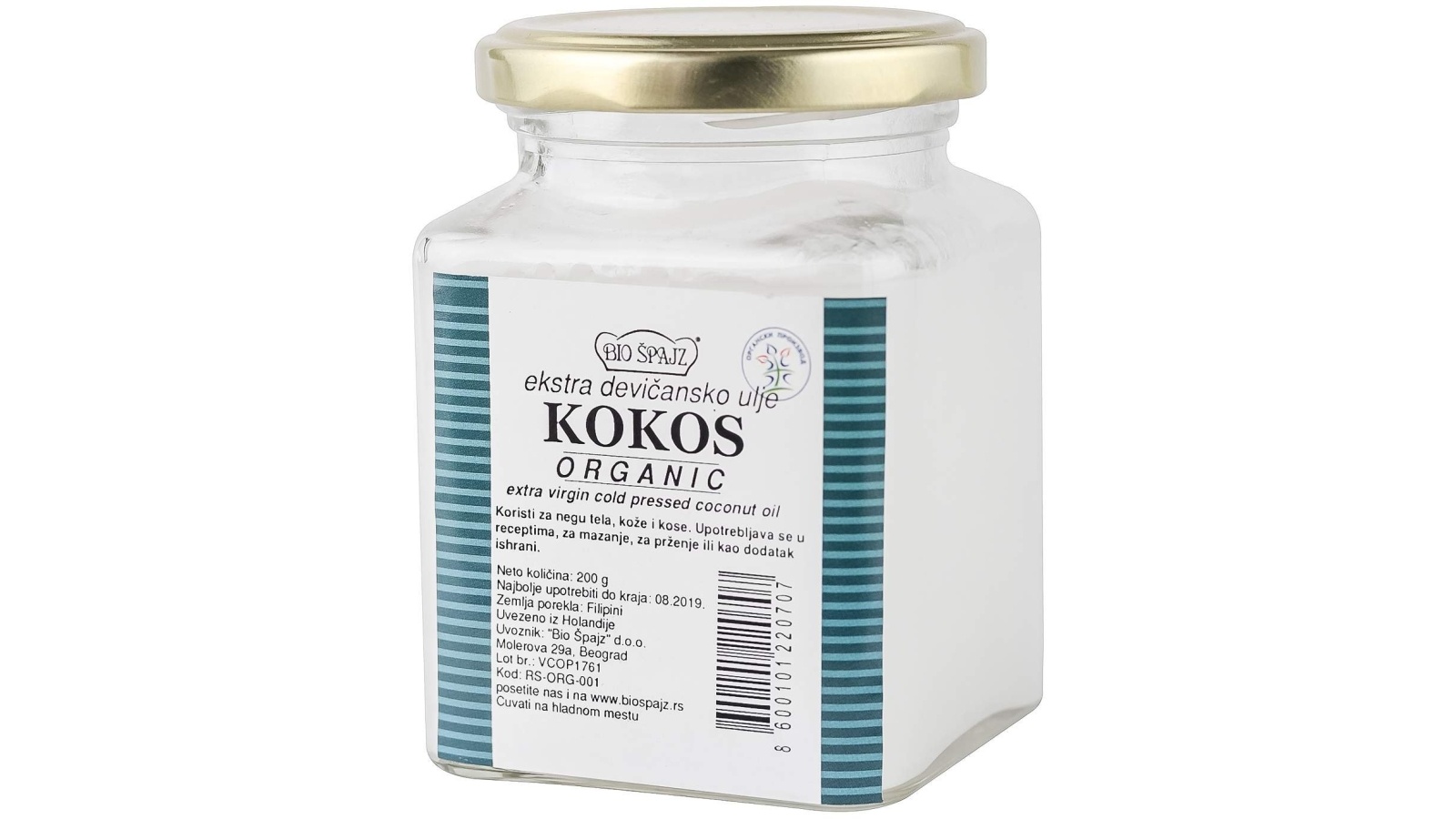 Kokosovo ulje BIO ŠPAJZ organsko 200g - Cenoteka