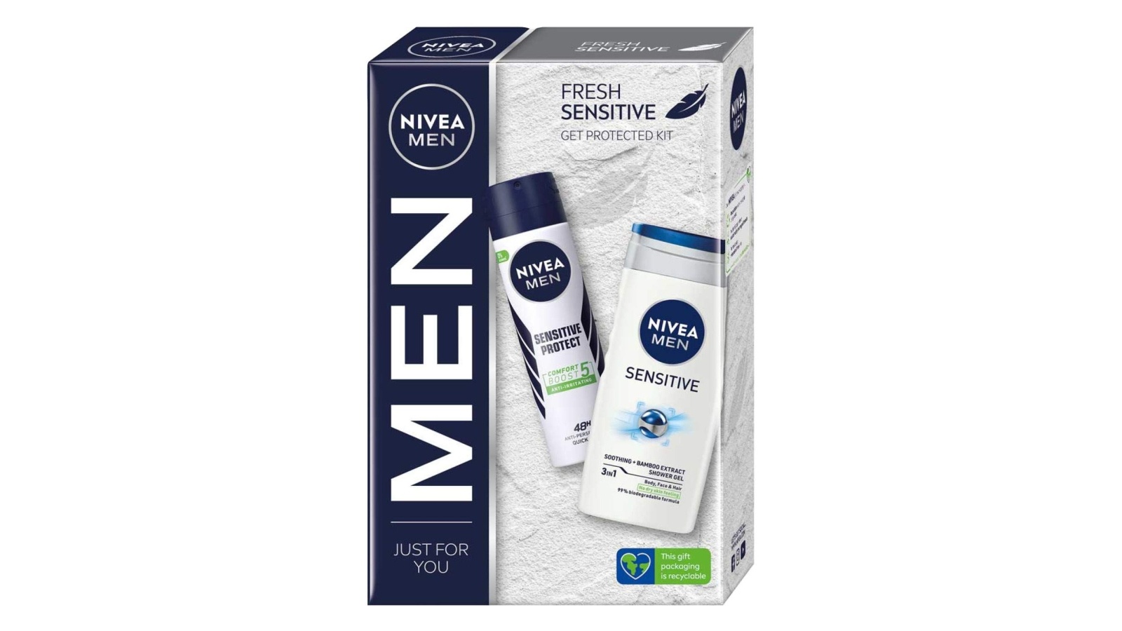 NIVEA MEN set Fresh sensitive (gel za tuširanje i dezodorans) - Cenoteka