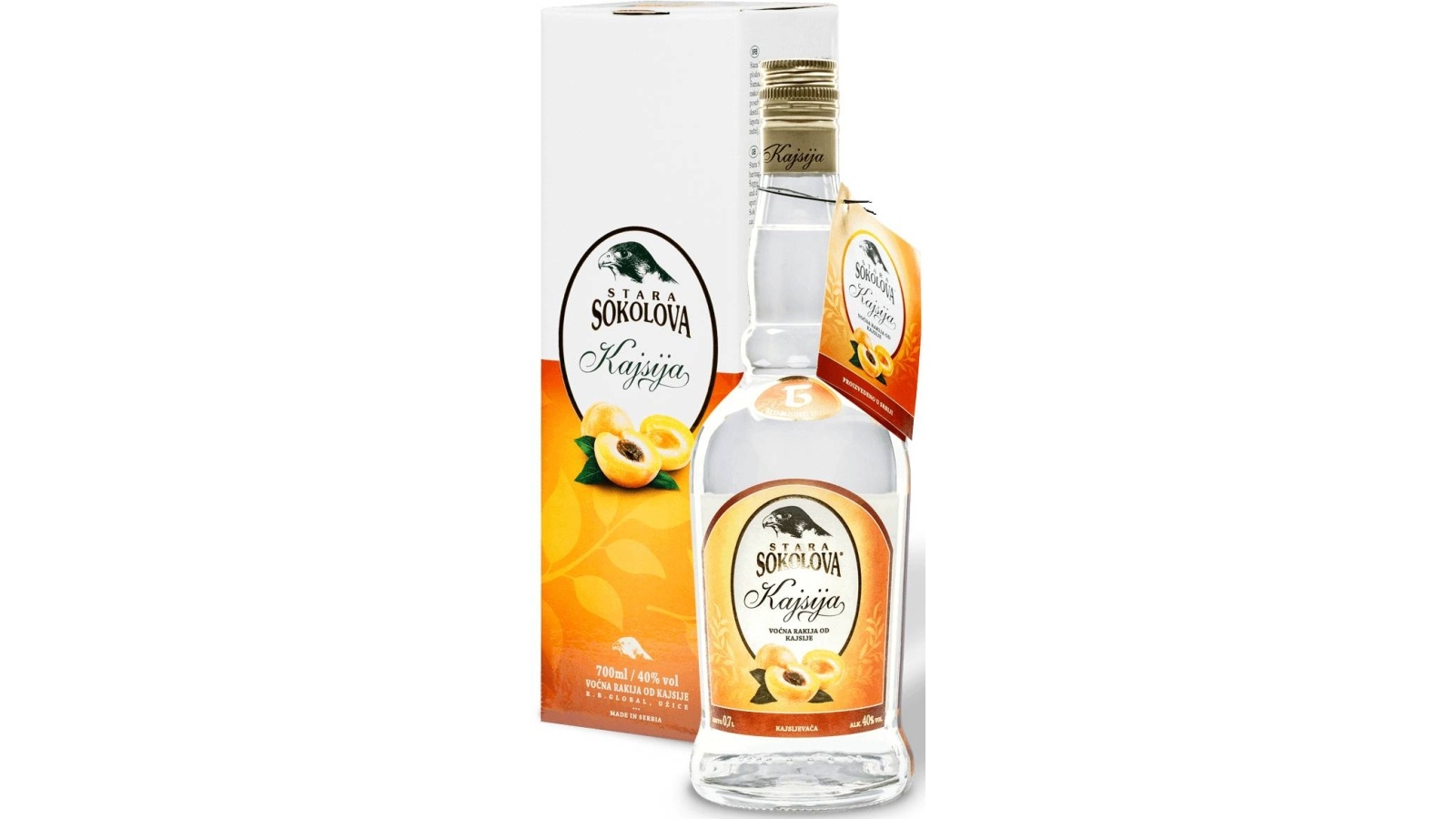 Rakija STARA SOKOLOVA kajsija 0.7l - Cenoteka Rakija STARA SOKOLOVA kajsija 0.7l - Cenoteka