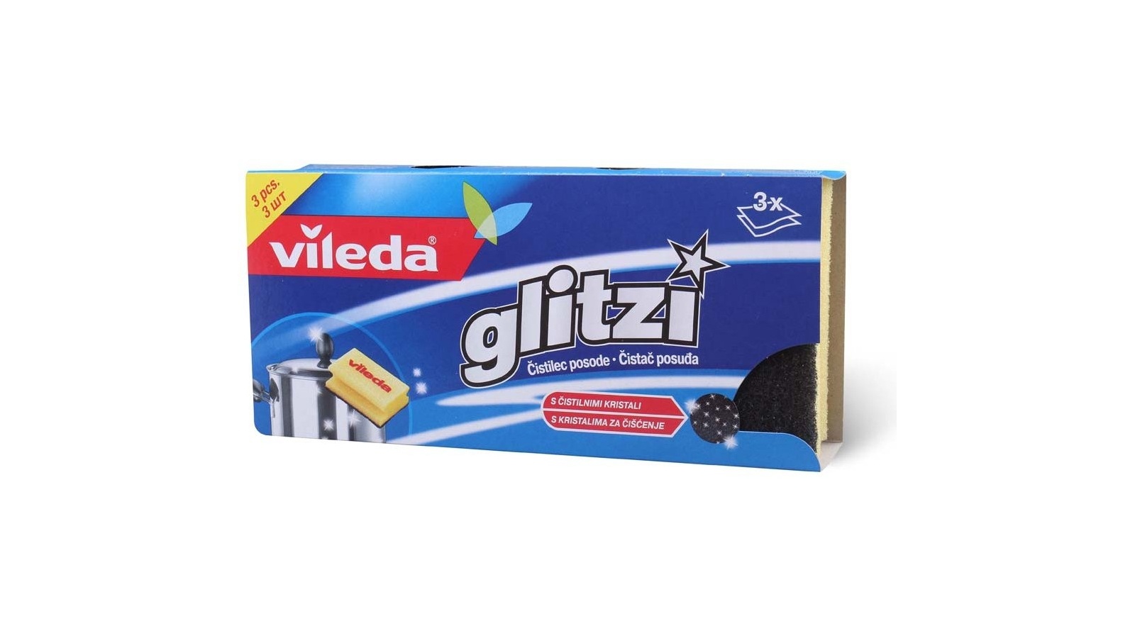 VILEDA sunđer glitzi crystal 3kom - Cenoteka