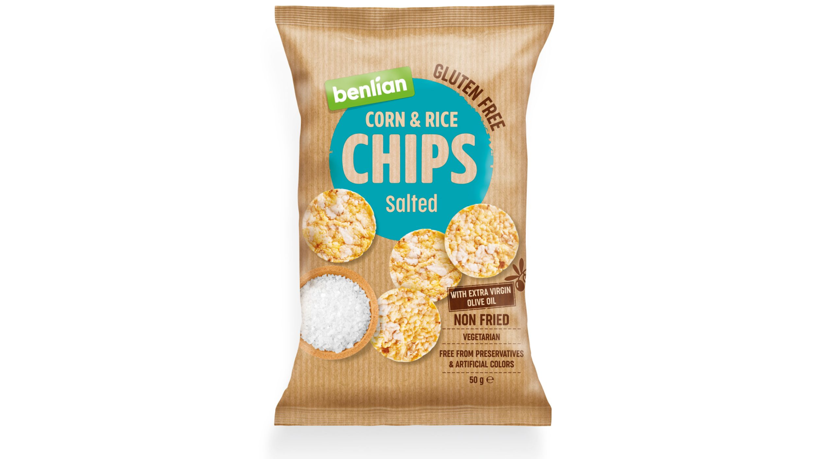 BENLIAN čips corn & rice classic 50g - Cenoteka