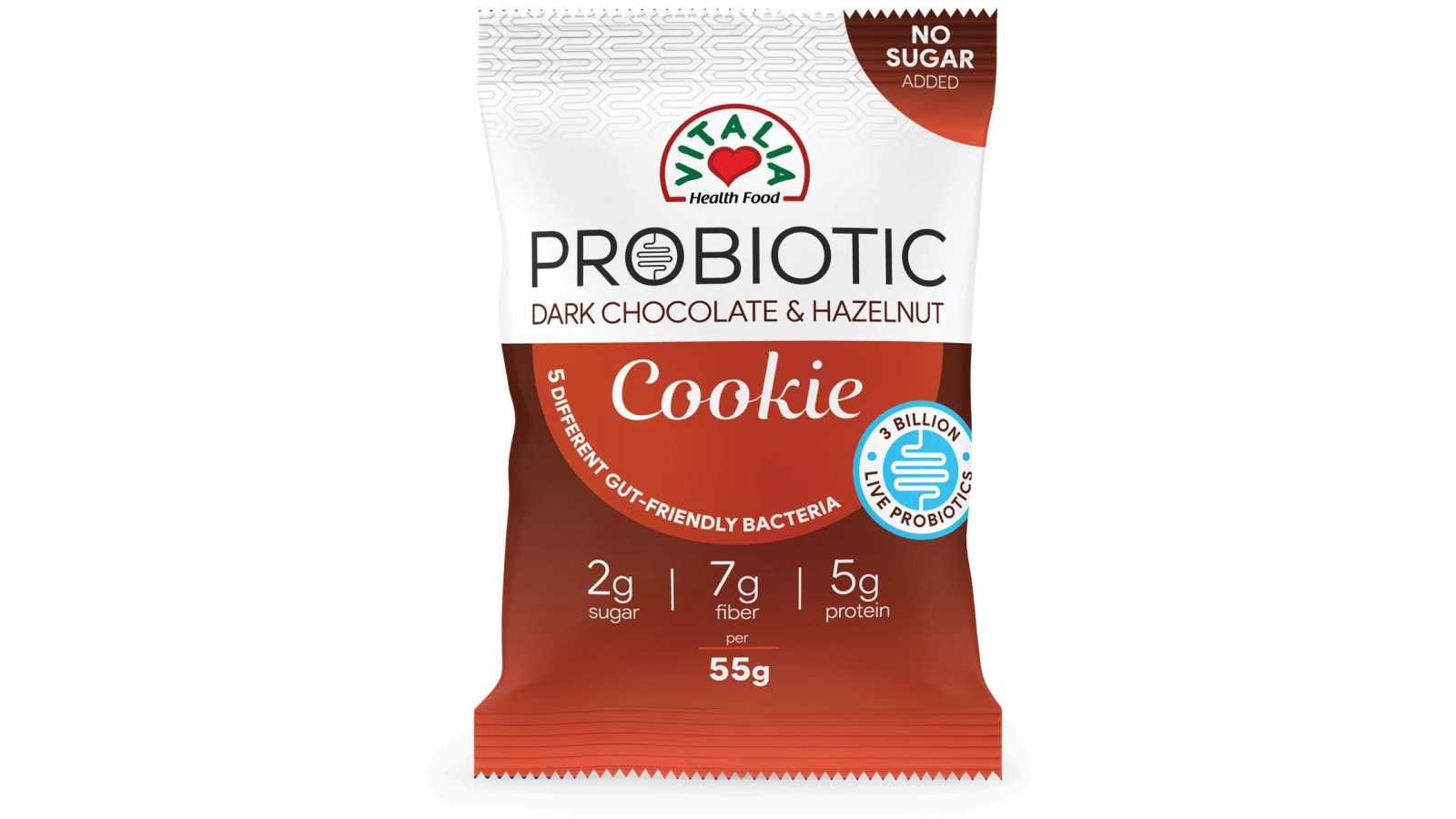 VITALIA probiotic cookie crna čokolada lešnik 55g - Cenoteka