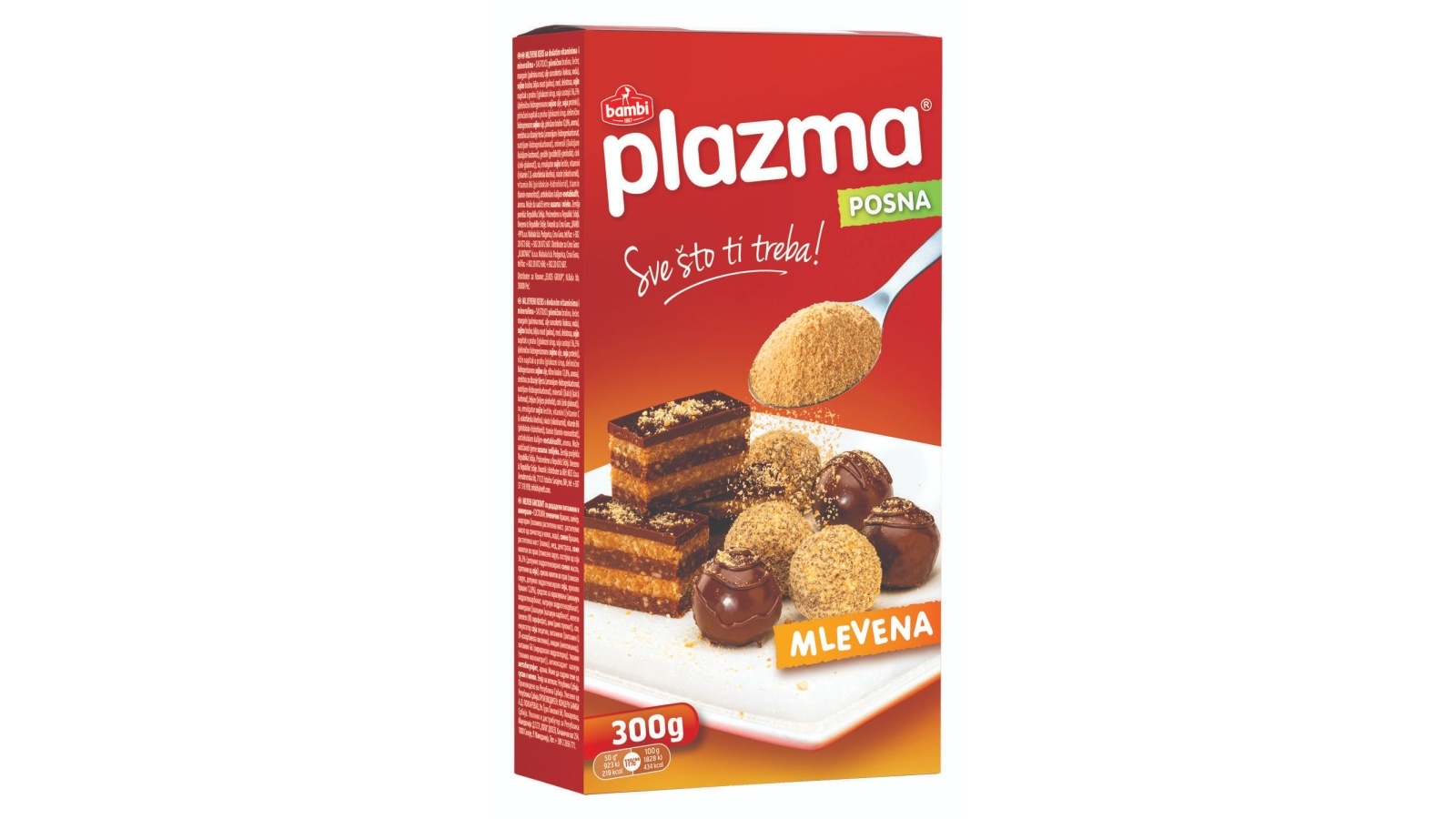 Keks Bambi PLAZMA posna mlevena 300g - Cene i Akcije