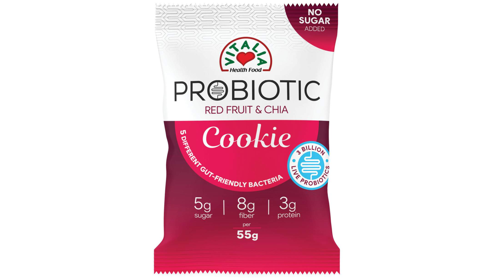 VITALIA probiotic cookie crveno voće čia 55g - Cenoteka