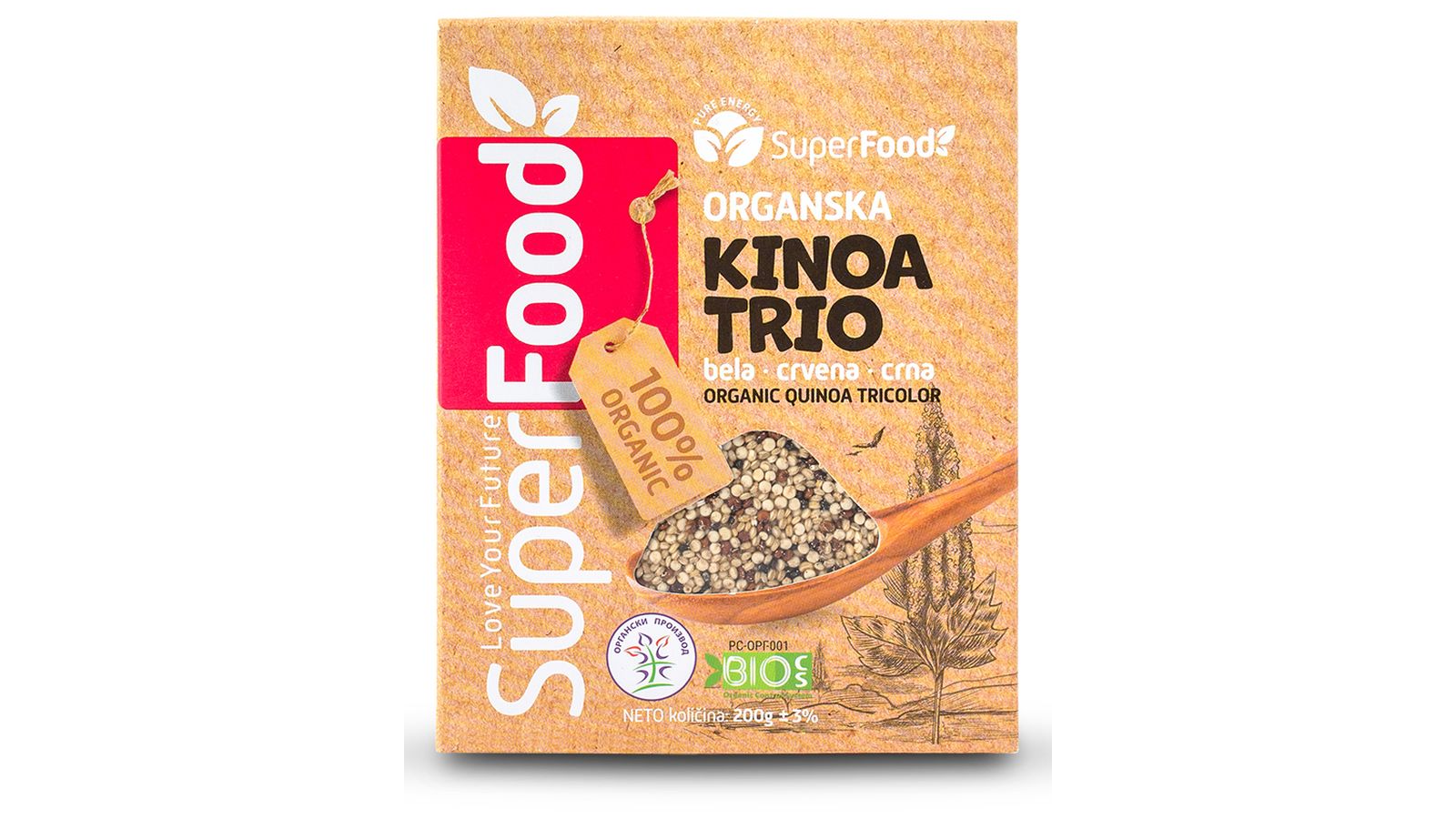 SUPERFOOD kinoa trio organska 200g - Cenoteka