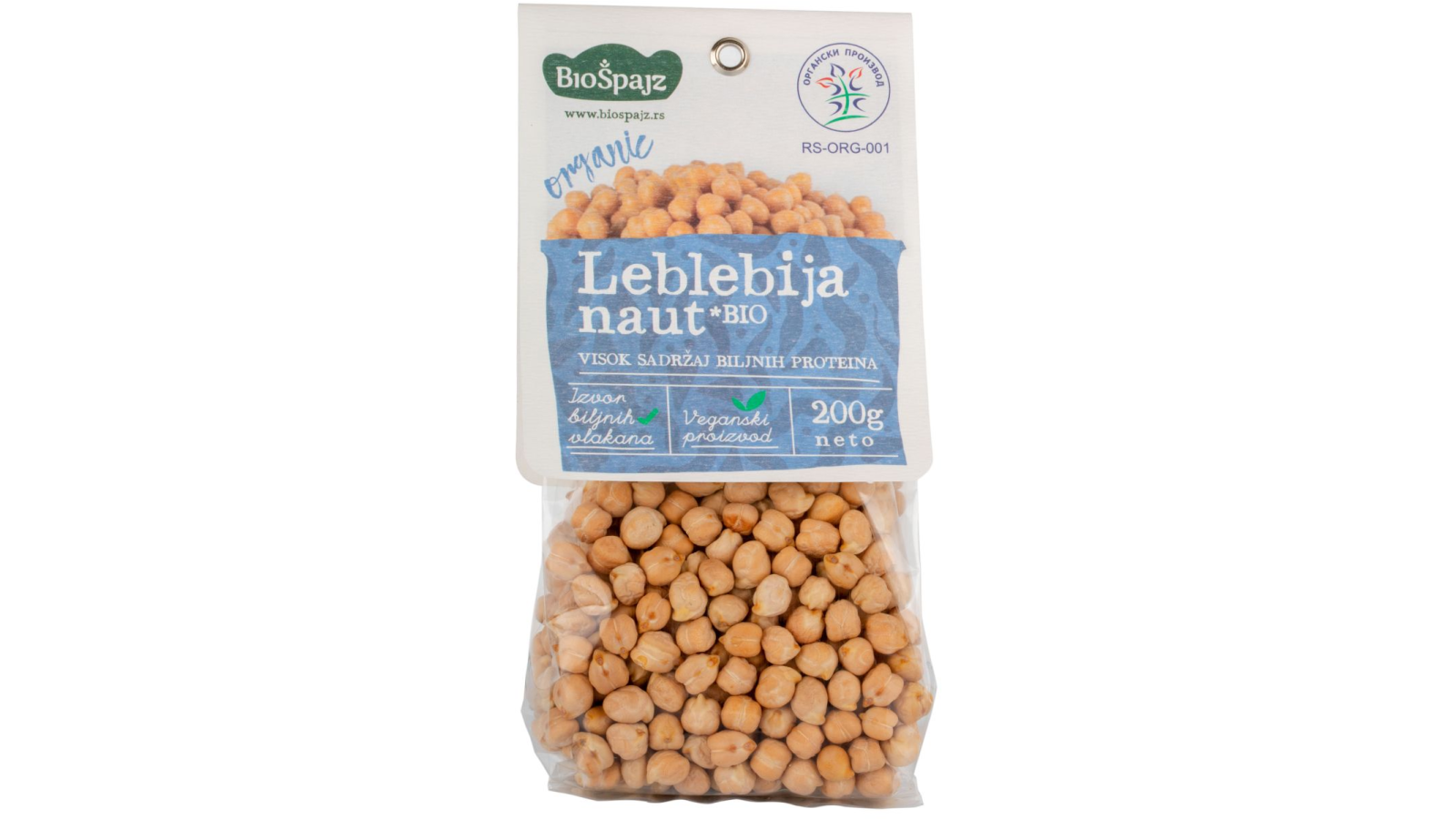 BIO ŠPAJZ organska leblebija 200g - Cenoteka