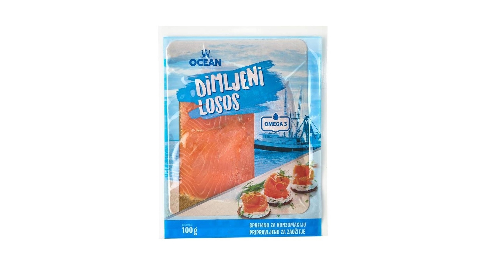 OCEAN dimljeni losos slajs 100g - Cenoteka