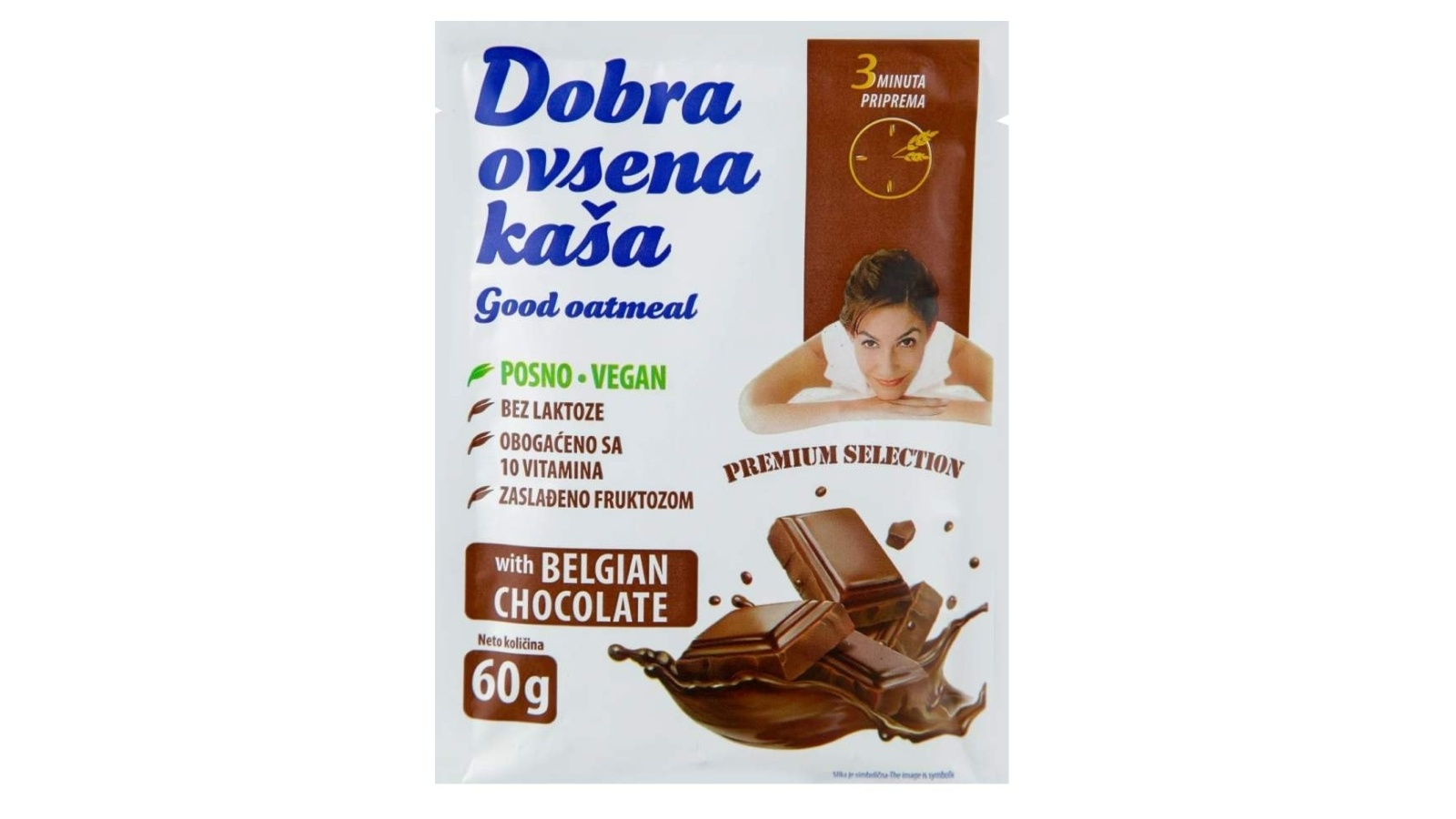 DOBRA ovsena kaša belgijska čokolada 60g - Cenoteka