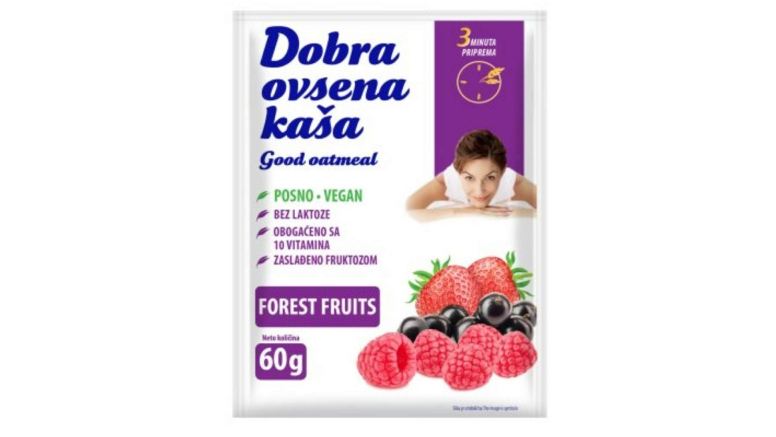 DOBRA ovsena kaša šumsko voće 60g - Cenoteka