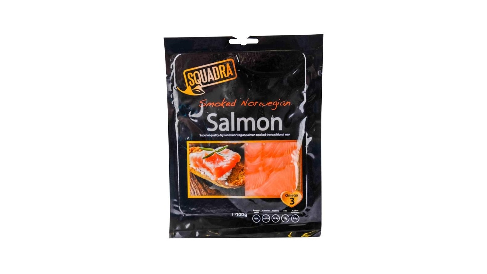 SQUADRA dimljeni losos slajs 100g - Cenoteka