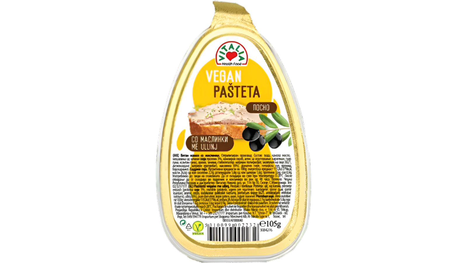 VITALIA veganska pašteta soja masline 105g - Cenoteka