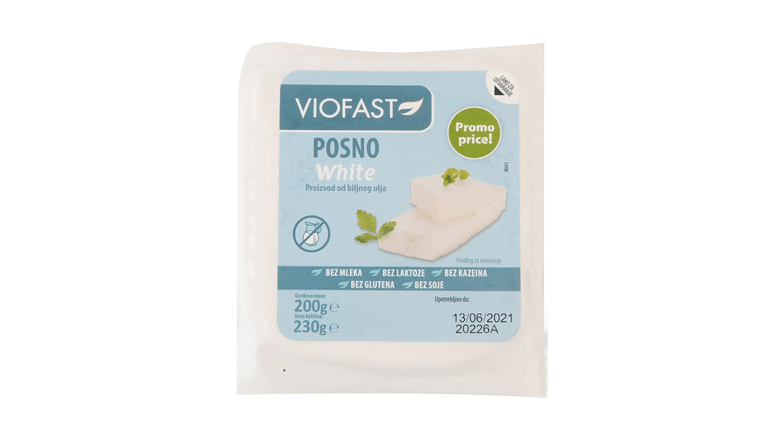 Biljni sir VIOFAST White posni 200g - Cenoteka
