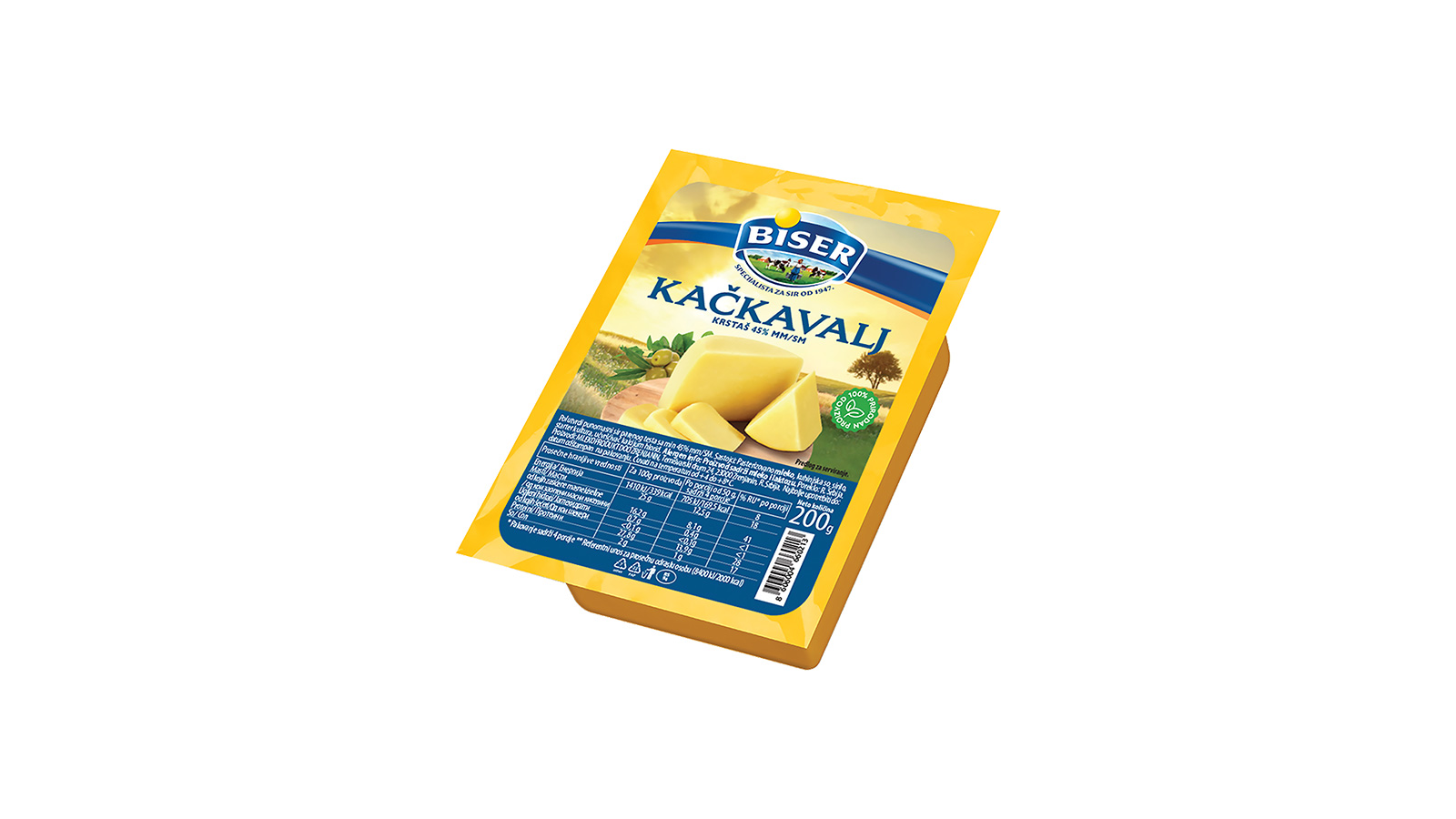 BISER Kačkavalj krstaš 200g - Cenoteka